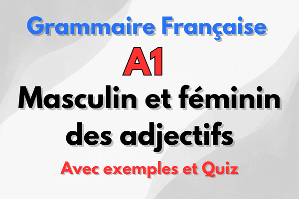 Masculin et féminin des adjectifs et professions en français A1 ...